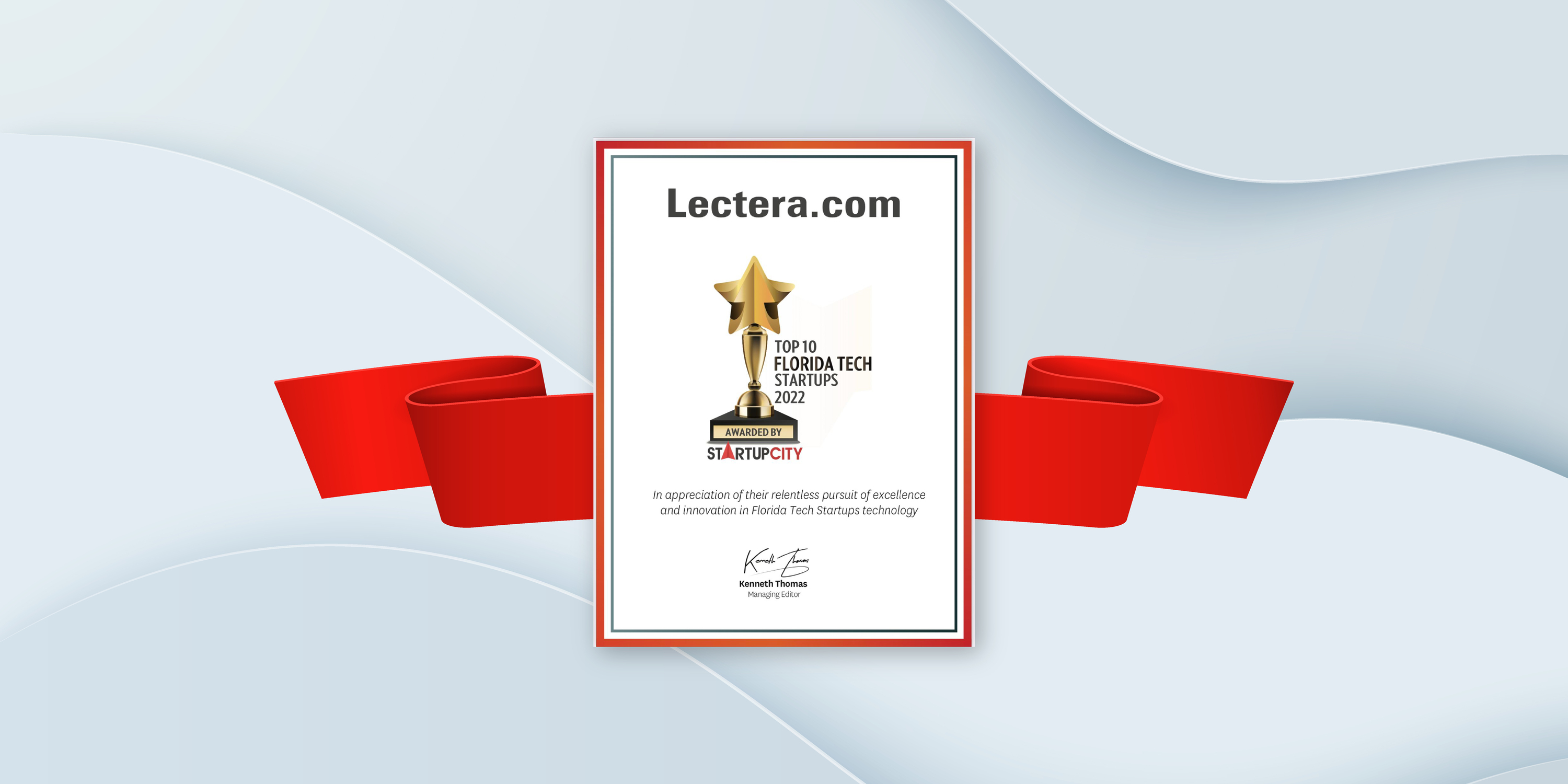 Lectera.com fue reconicoda por StartupCity como una de las 10 mejores ...
